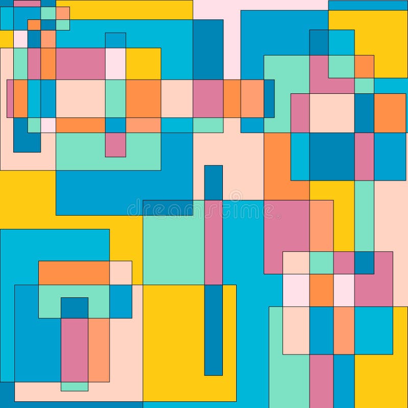 Colorful Quadrangles Background. Multicolor Geometric Backdrop ...