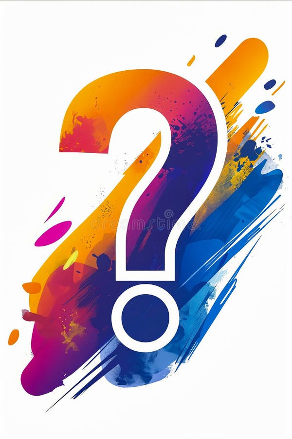 A Colorful Question Mark with a Circle Underneath it. Generative AI ...