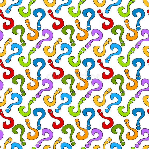 Colorful Question Mark Seamless Background Stock Photo - Illustration ...