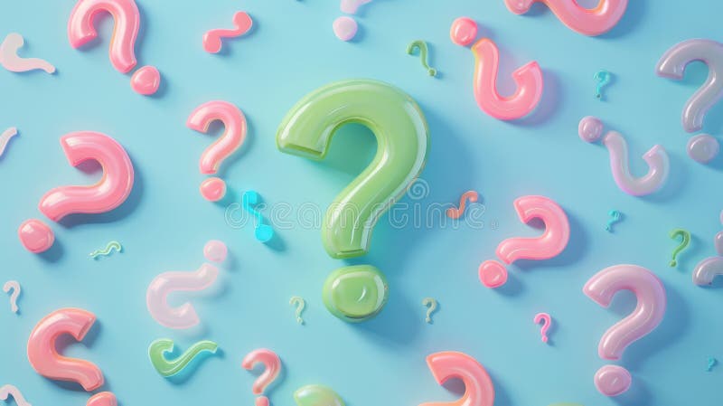 The Colorful Question Marks.AI Generated Image Stock Image - Image of ...