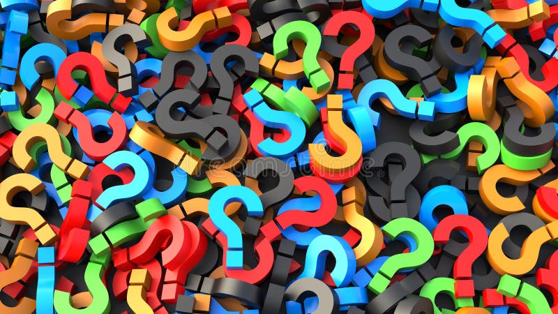 Colorful question marks stock illustration. Illustration of answer ...