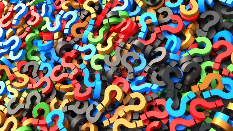 Colorful question marks. stock illustration. Illustration of ...