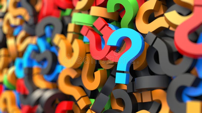 Colorful question marks stock illustration. Illustration of blue ...