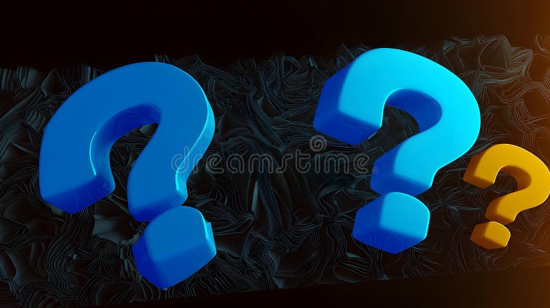 Colorful Question Marks on a Dark Background Stock Illustration ...