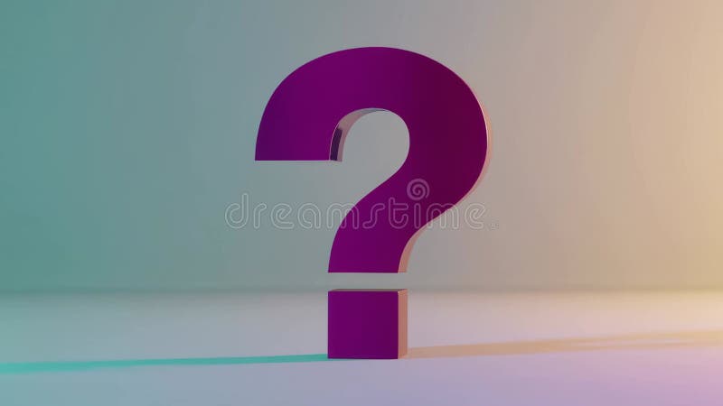 Question Marks Changing Colors on White Background Stock Footage ...