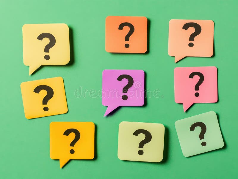 Colorful Question Marks in Speech Bubbles Make an Engaging Background ...