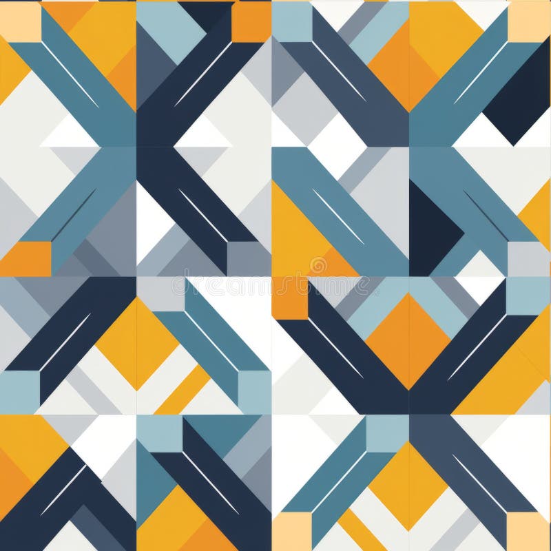 Colorful Quilt Block with Simplified Compositions and Intersecting ...