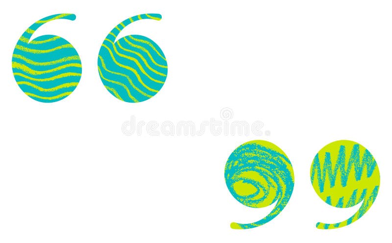 Colorful Quotation Marks with Wavy Patterns Stock Vector - Illustration ...