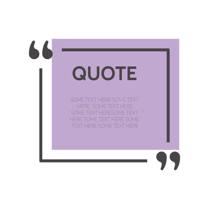 Colorful Quote Box with Quotation Marks Stock Vector - Illustration of ...