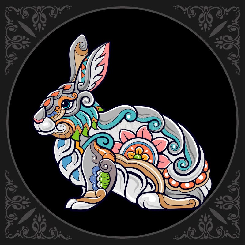 Rabbit Mandala Stock Illustrations – 340 Rabbit Mandala Stock ...