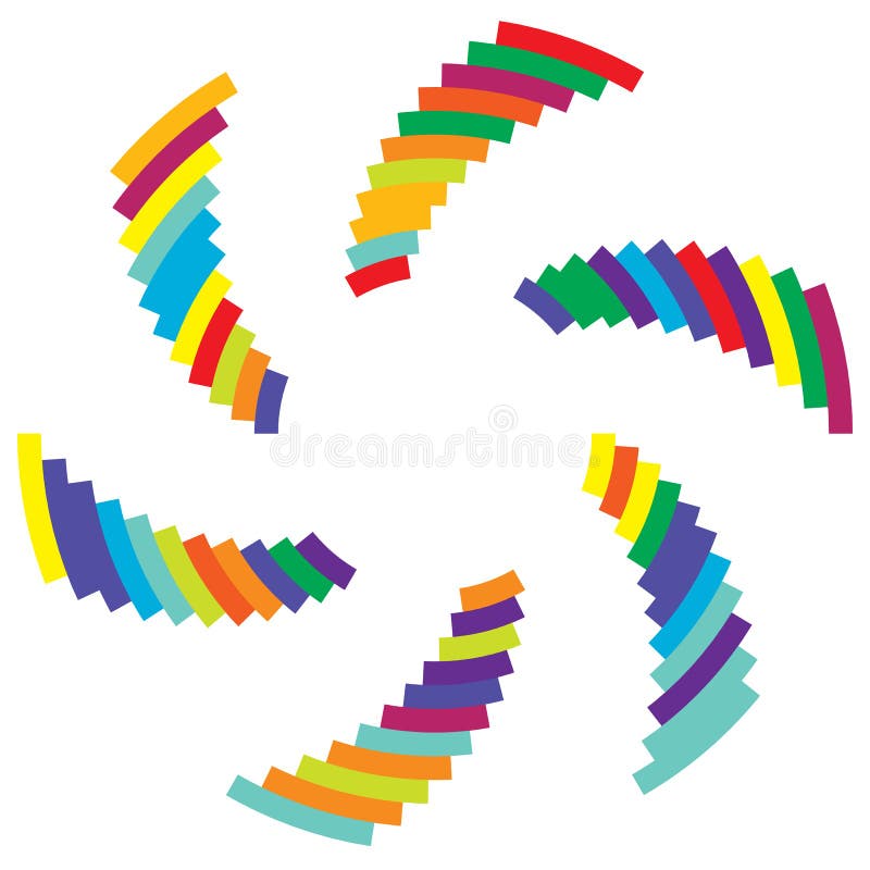 Colorful Radial Circular Element. Multicolor Geometric Circle of Stock ...