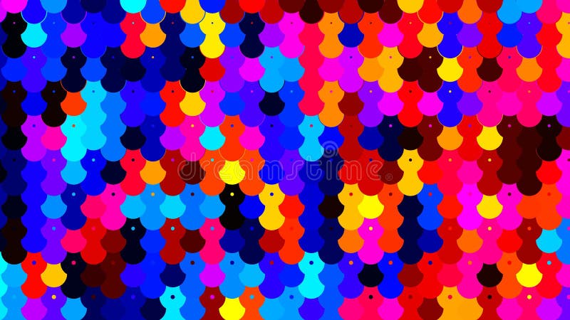 Colorful Radial Hex Pattern Illustration Background. Stock Illustration ...