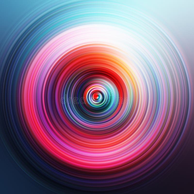 Colorful Radial Motion Effect. Abstract Rounded Background. Color ...