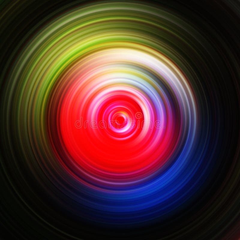 Colorful Radial Motion Effect. Abstract Rounded Background. Color ...