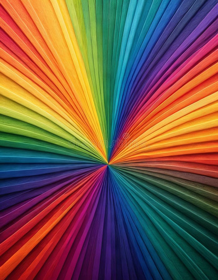 Colorful Radial Pattern of Paper Fans Creating a Vibrant Display Stock ...