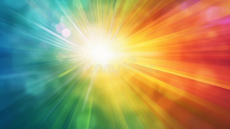 Colorful Radiating Light Burst in Rainbow Spectrum is a Dynamic ...