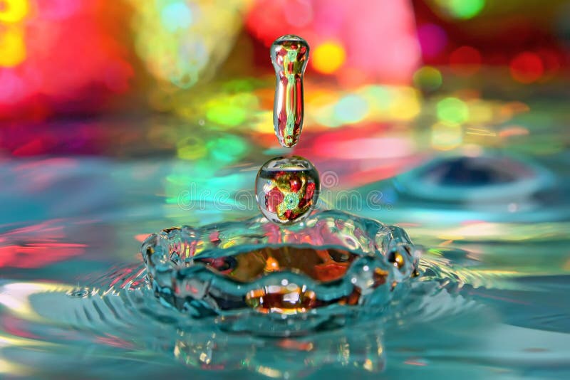 Colorful rain. stock photo. Image of nature, liquid, blue - 11042040