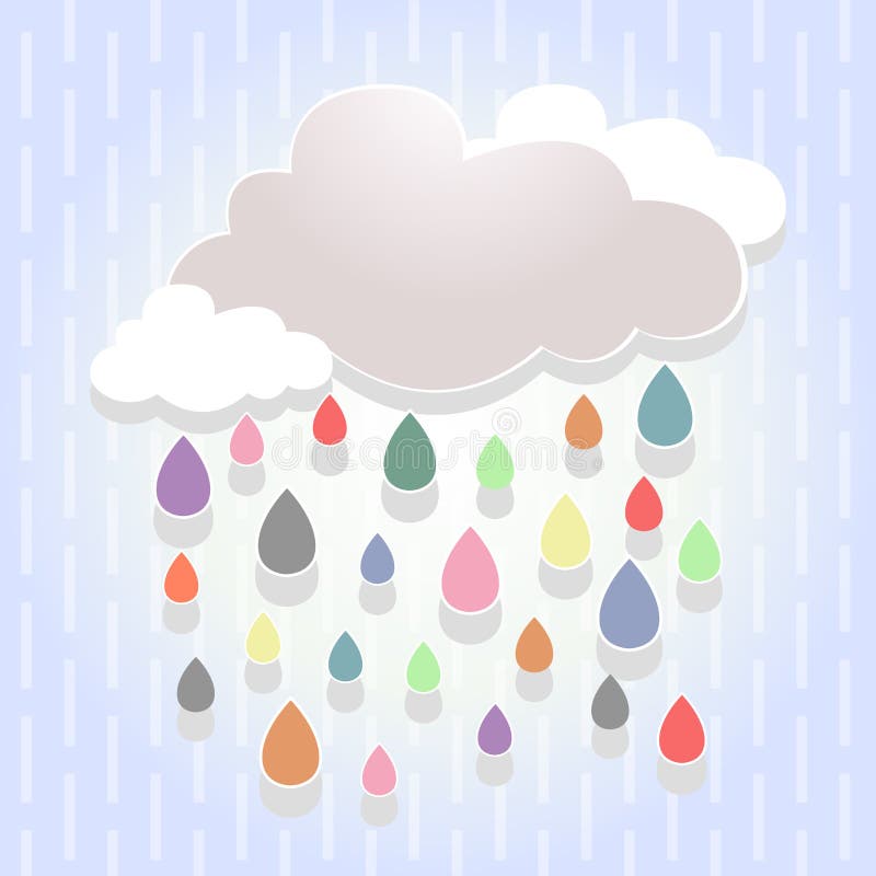 Colorful Rain stock vector. Illustration of environment - 60143103