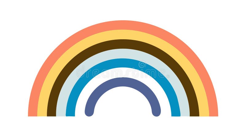 Colorful Rainbow Arc Weather Phenomenon Happy Icon, Vector Design ...