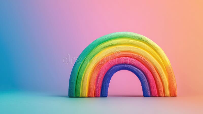 Colorful Rainbow Arch with Joyful Gradient Background for Pride Month ...