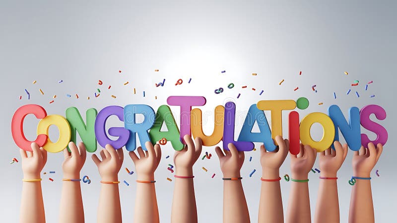 Rainbow Congratulations Card Stock Illustration - Illustration of ...