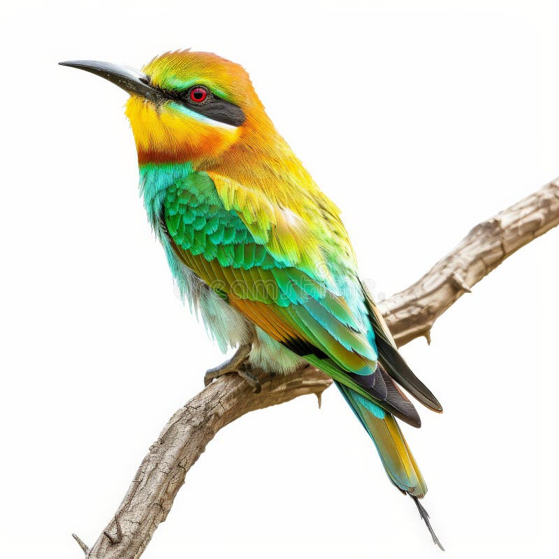A Colorful Rainbow Bee-eater with Its Vibrant Plumage, Perched on a ...