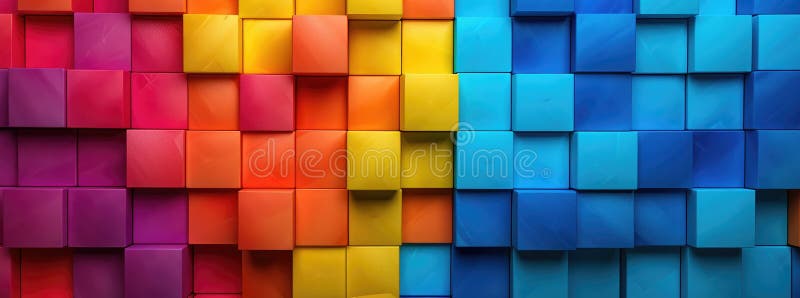 A Colorful Rainbow Blocks with Blocks in the Background Stock Image ...