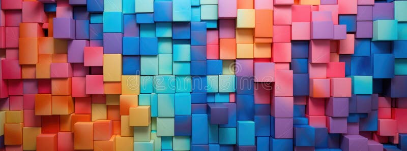 A Colorful Rainbow Blocks with Blocks in the Background Stock Photo ...