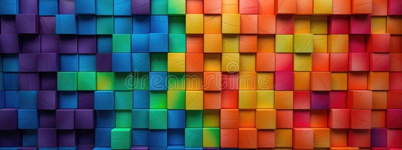 A Colorful Rainbow Blocks with Blocks in the Background Stock Image ...