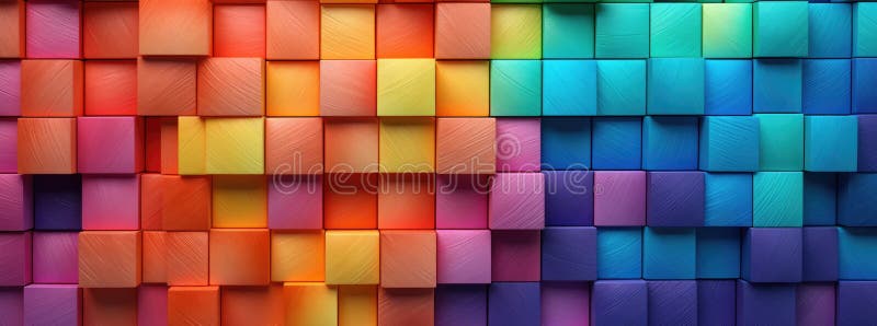 A Colorful Rainbow Blocks with Blocks in the Background Stock Image ...