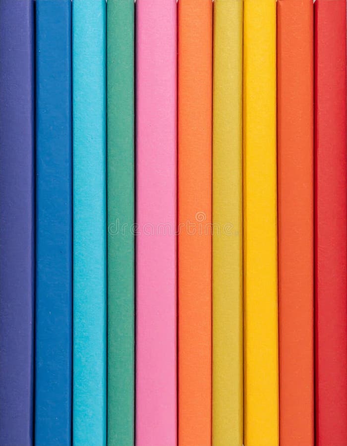 Colorful Rainbow Book Stack Background Stock Illustration ...