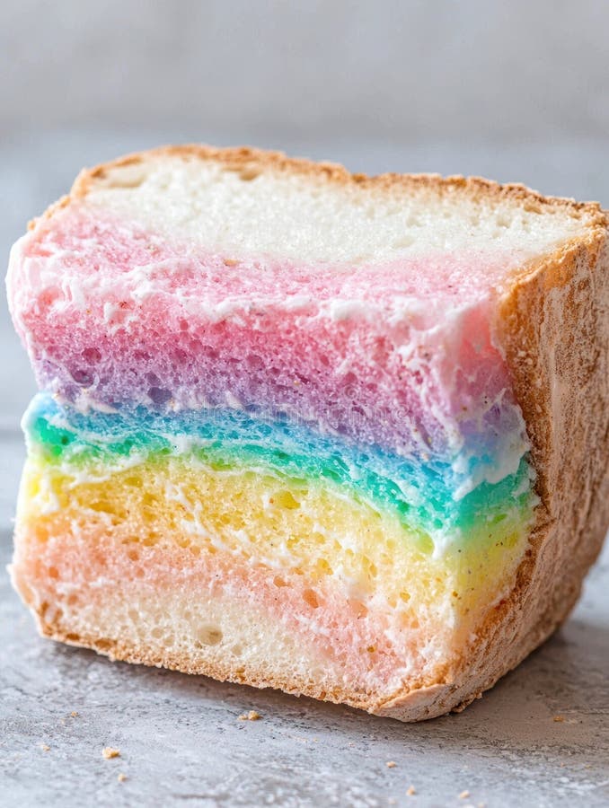 Colorful Rainbow Bread Slice Stock Illustration - Illustration of copy ...