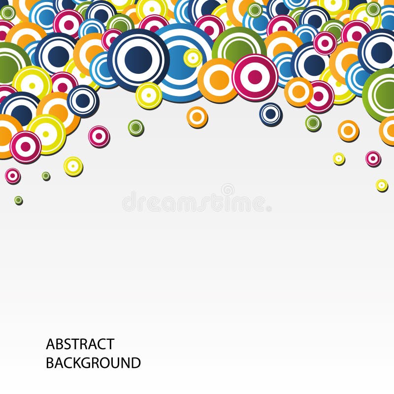 Colorful Rings, Circles Background Stock Vector - Illustration of flyer ...