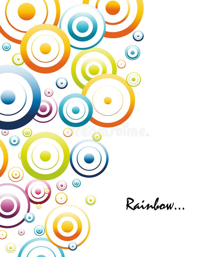 Colorful rainbow circles stock vector. Illustration of holiday - 14117641