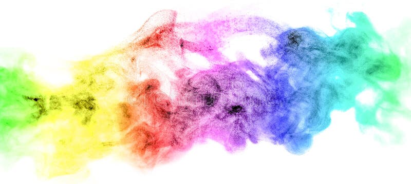 Colorful Rainbow-colored Dust Powder Explosion. Stock Image - Image of ...