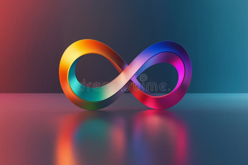 A Colorful, Rainbow-colored, and Multicolored Infinity Symbol Stock ...