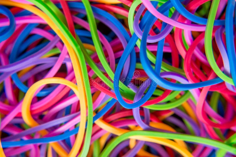 Colorful Rainbow Colors Rubber Bands Stock Photo - Image of people ...