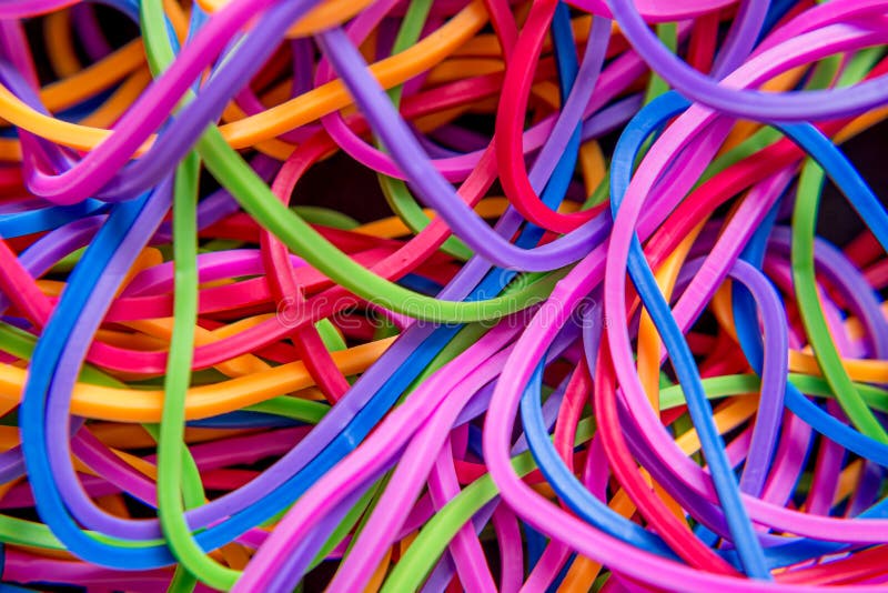 Colors rubber bands stock image. Image of green, rubber - 242789243