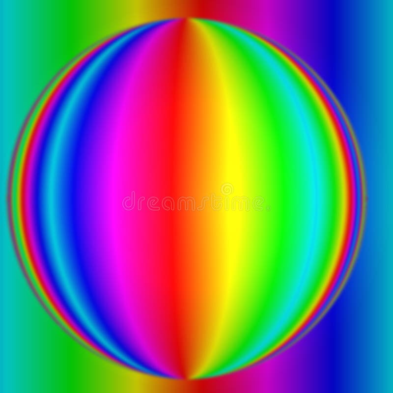 Rainbow sphere background stock illustration. Illustration of colorful ...