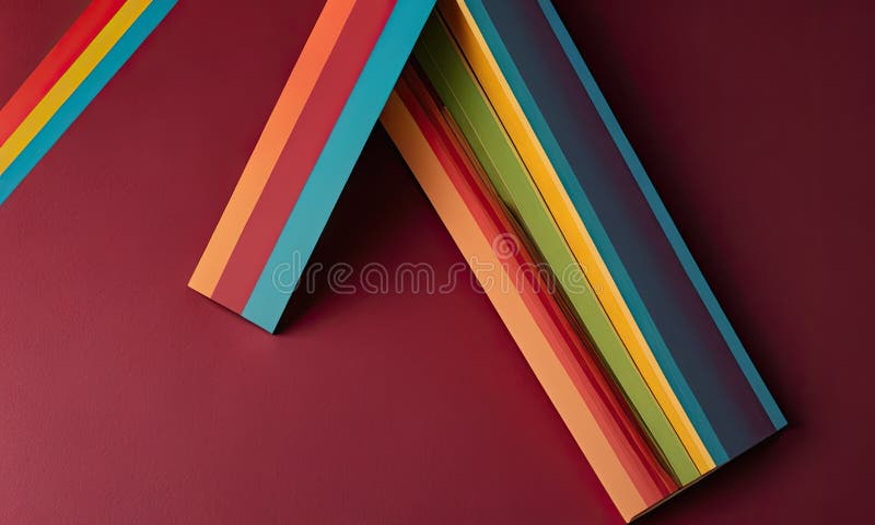 A Colorful Rainbow Design is Shown in this Image, with the Colors of ...