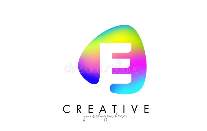 Letter E Rainbow Logo Design Stock Illustrations – 491 Letter E Rainbow ...