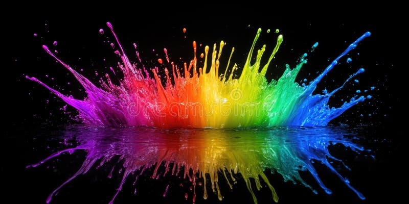 Colorful Rainbow Explosion stock image. Image of vibrant - 366214267