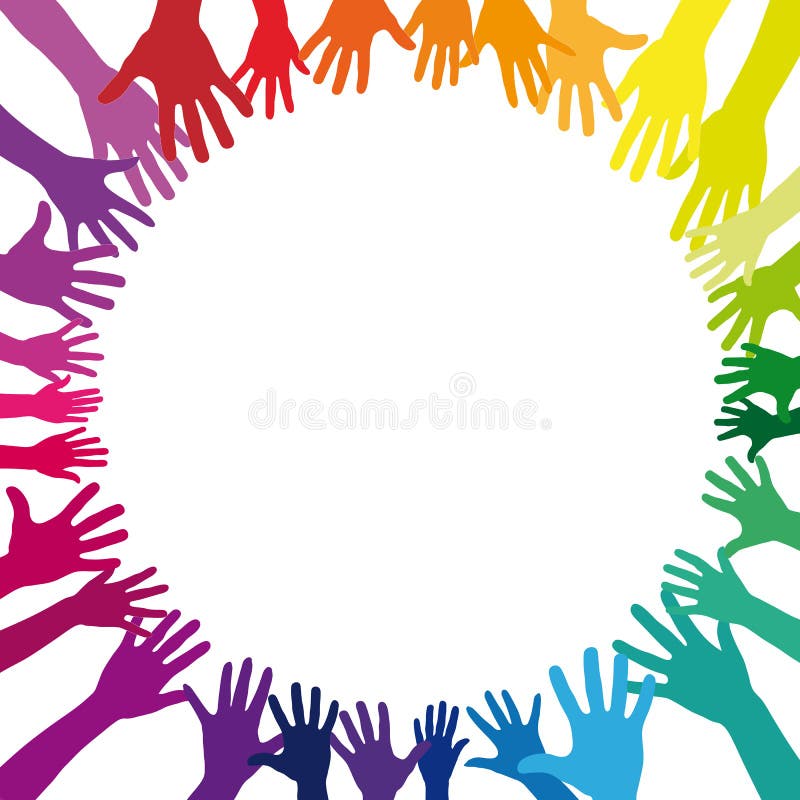 Rainbow hands stock vector. Illustration of arms, purple - 8283364