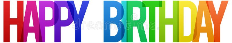 Rainbow Happy Birthday Card Stock Illustration - Illustration of ...