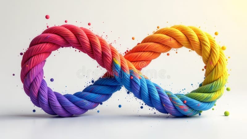 Colorful Rainbow Infinity. Rainbow Infinity Symbol on White Background ...