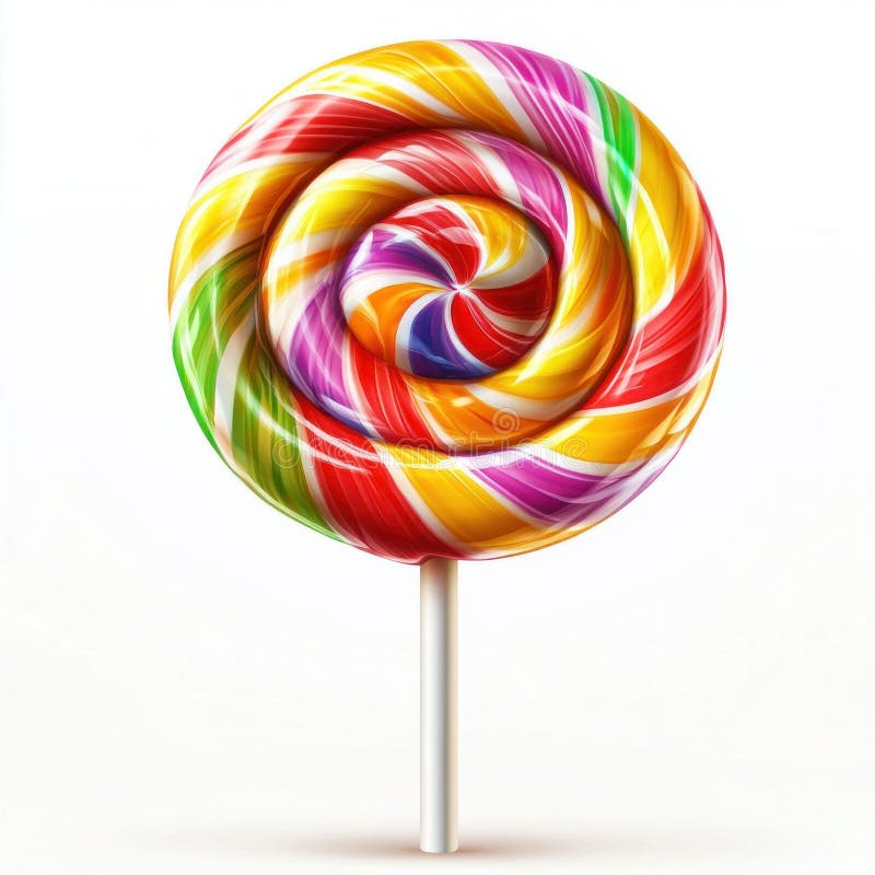 Colorful Rainbow Lollipop Illustration Stock Illustration ...