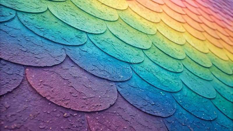 Colorful Rainbow Patterned Roof Shingles. Stock Illustration ...