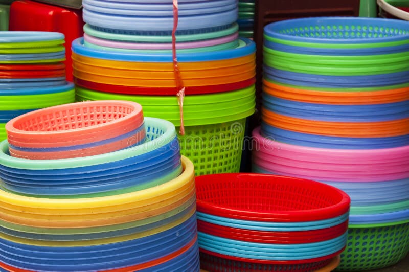 Colorful Rainbow, Plastic Containers Stock Photo - Image of assortment ...