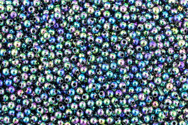 Colorful Rainbow Shiny Beads Texture Background Stock Image - Image of ...