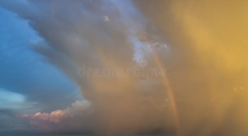 A Colorful Rainbow in the Sky. Creates Relaxing Feeling for the Rest of ...